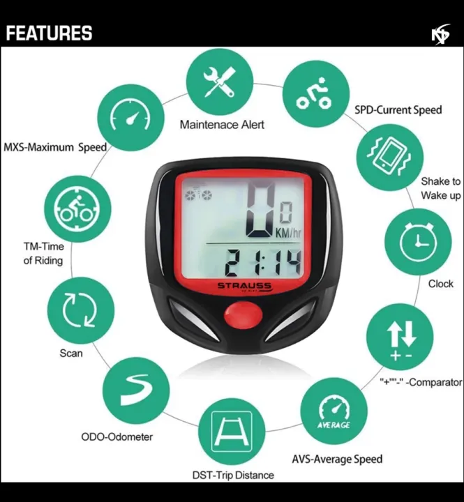 Bicycle Speedometer & stopwatch computer SB 318 Bicycle speed ...