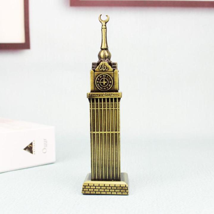 Bronze Metal Crafts 6.3inch Makkah Royal Clock Tower For Home Office ...