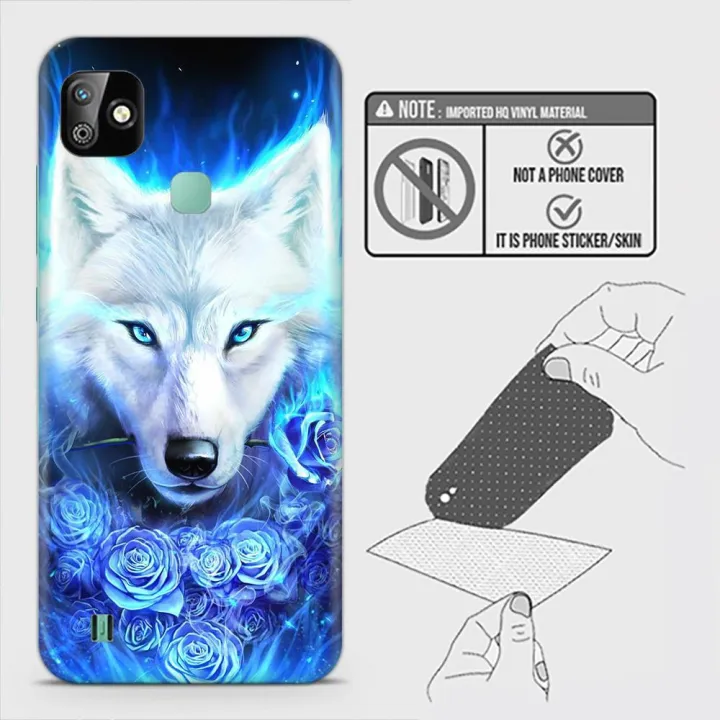 Infinix_ Smart HD 2021 Back Skin - Design 2 - Vintage Galaxy Wolf Skin ...