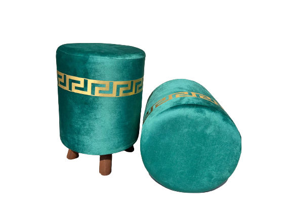 Ottoman Home Office Décor Soft velvet Stool Nursery Wooden Step Stool ...