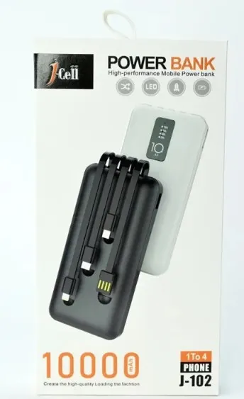J Cell power bank 10000 mAh_Original J cell power bank 4 in 1 portable ...