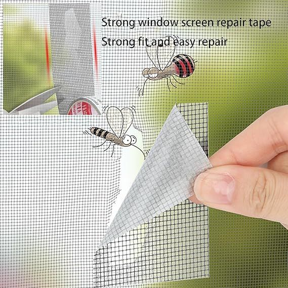 Window Screen Repair Kit - Strong Adhesive Screen Repair Tape | DIY ...