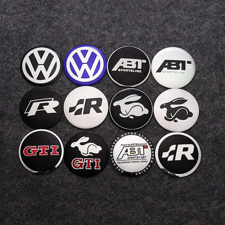 4Pieces Volkswagen VM wheel center label ABT logo modified center cover ...