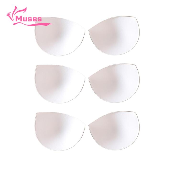 Muses Mall Foam Bra Cups 3 Pairs Sweat-proof Anti-slip Invisible Breast ...