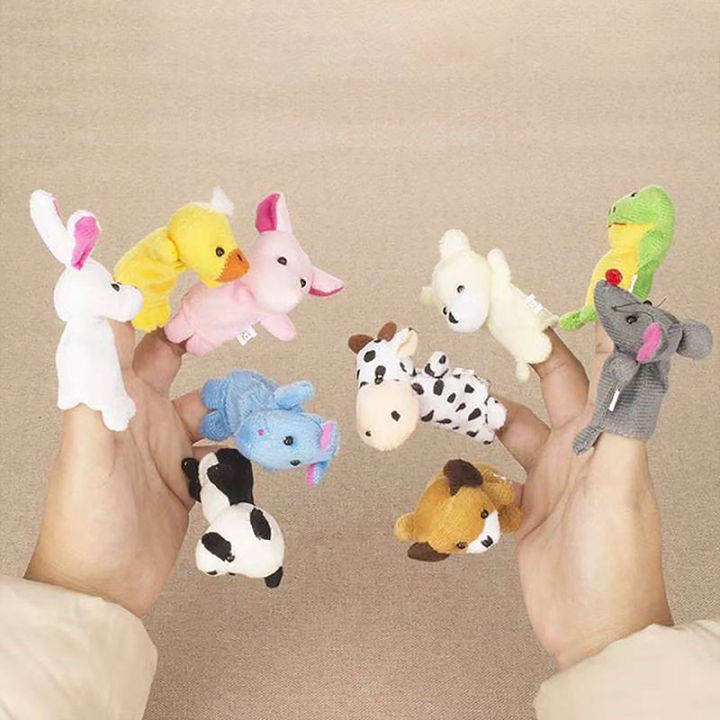 Cartoon Hand Doll Finger Puppet Baby Child Comfort Doll Plush Toy ...