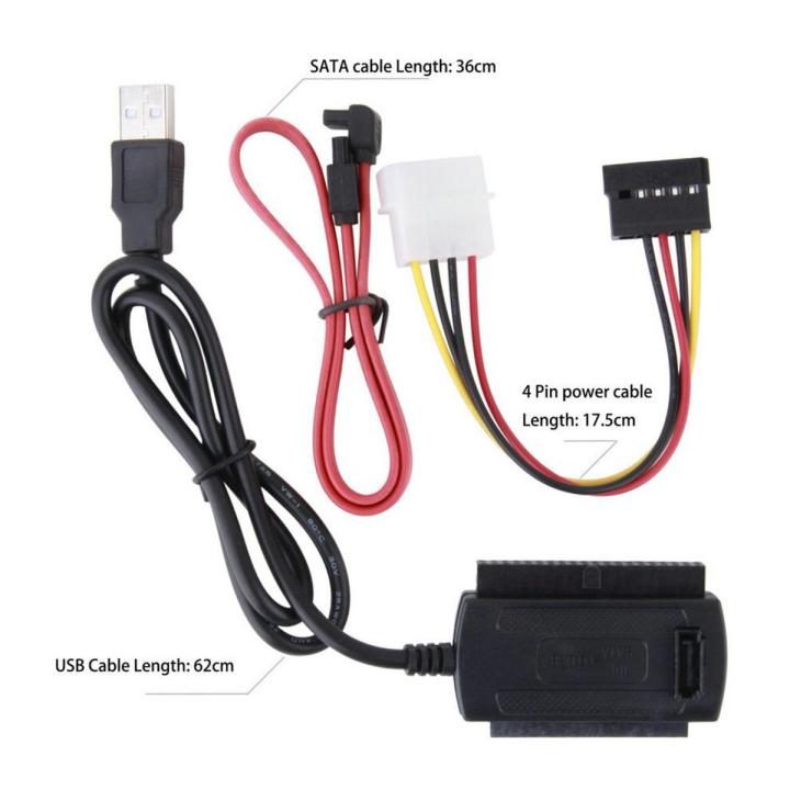SATA/PATA/IDE Drive To USB 2.0 Adapter Converter Cable For 2.5 / 3.5 ...