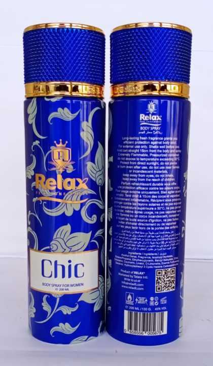 Relax Feel Confidence Body Spray 200 ml ( Chic ) | Daraz.pk