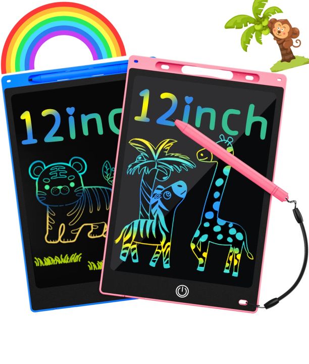 Multicolor Writing Tablet For Kids 12" Inches With Stylus Pen And Eye ...