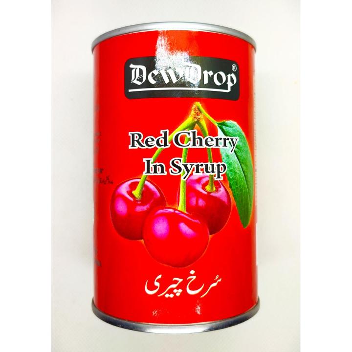 DewDrop Canned Red Cherry in Syrup 400 g Tin | Daraz.pk