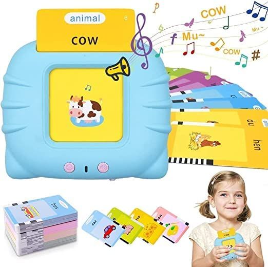 Talking Flash Cards Learning Toys, English Words Learning Machine for ...