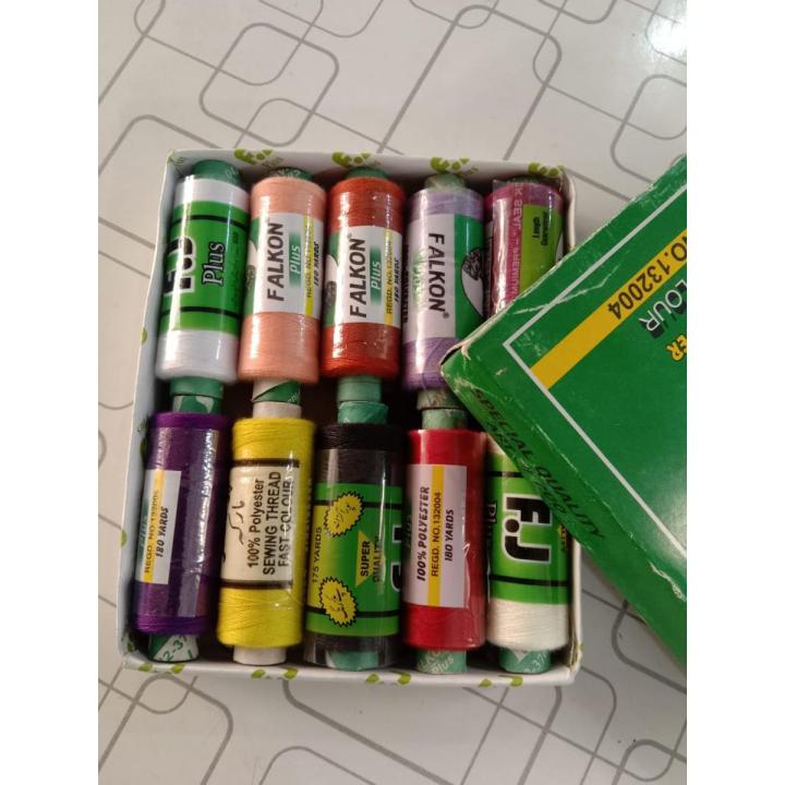 Nalki - 10-Pieces Multi Color - NALKI Box for Clothe Stitching – Sewing ...