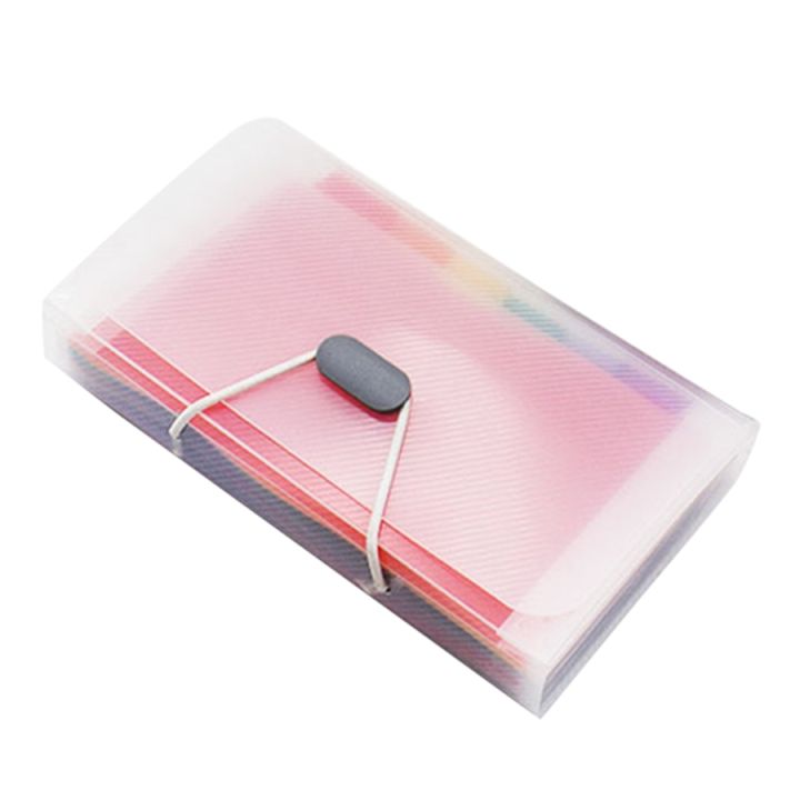 Office A6 Expanding File Folder Wallet 13 Layer Rainbow Hang Rope ...