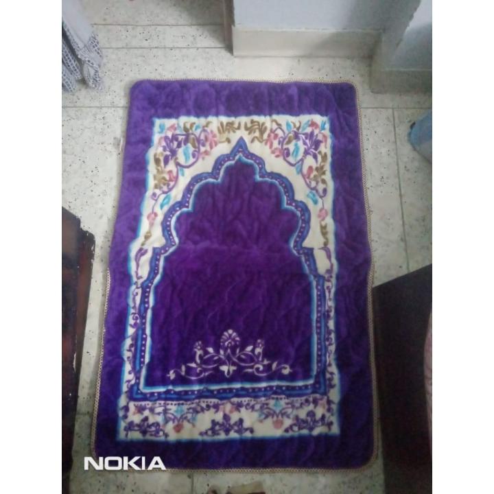 Extremely Soft Prayer Mat purple Velvet with Foam Jaye Namaz ( Jai ...