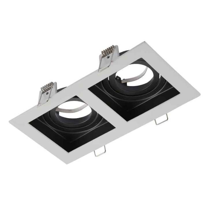 Spotlight fram Double | Square Frame GU10 Ceiling Recessed Frame | Daraz.pk