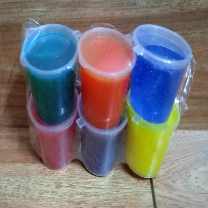 pack of 6 Jelly Clay / Jelly Clay Bucket / Super Slime Clay / Slime ...