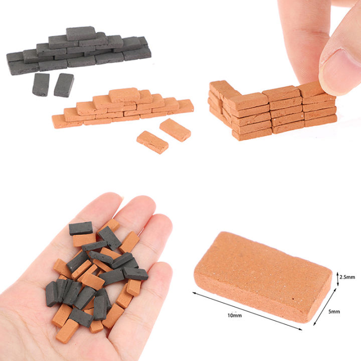 50Pcs Dollhouse Brick Model DIY Miniature Building Landscape Modelling ...