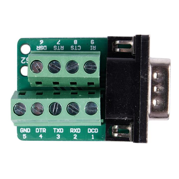 Nax-3c Db9 D-Sub 9 Pin Male Adapter Rs232 To Terminal Connector Signal Module Green | Daraz.pk