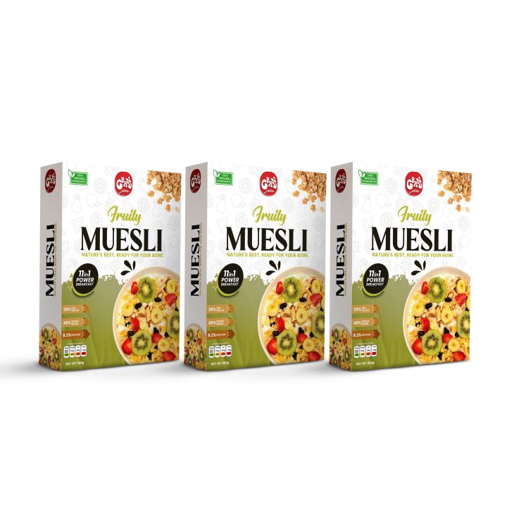 Grano Fruity Muesli 350g | Rolled Oats with Dried Fruits, Nuts & Seeds ...