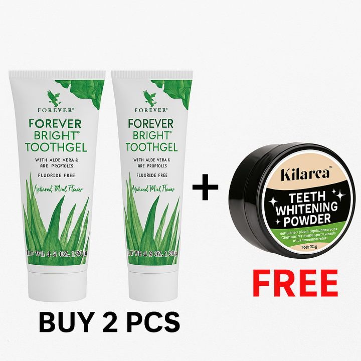 Forever Aloe Vera Gel Toothpaste Pack of 2 PCs With Free Kilarca Teeth ...