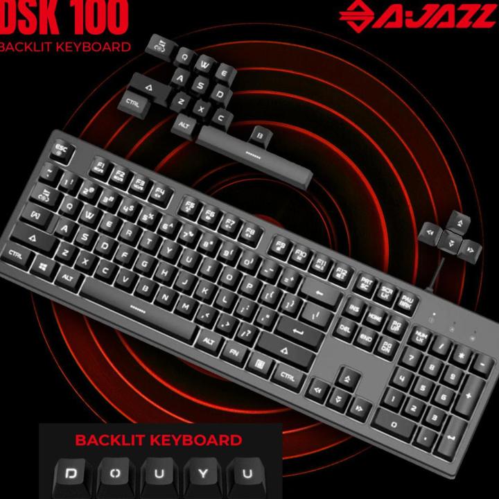 AJAZZ DKS100 - Keyboard - Backlit Keyboard - Membrane - Wired Gaming ...