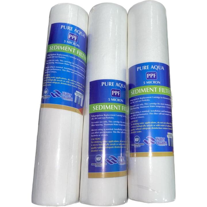 Pack of 3 Water Filter Cartridge of PURE AQUA , Element Replacement PPF ...