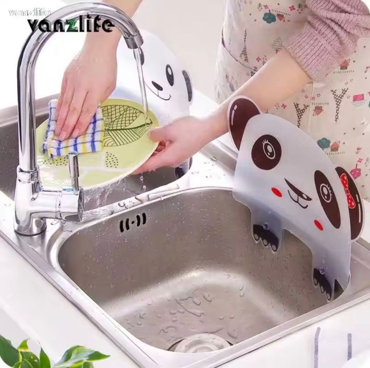 Cute Panda sink water splash proof water pool baffle kitchen gadget ...