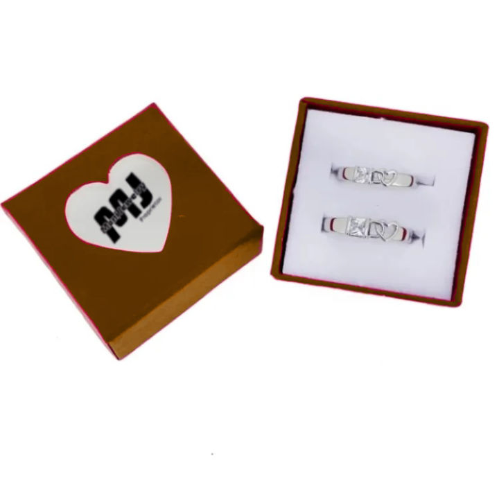 Couple rings a pair of love time promise ring woman and man simple and ...