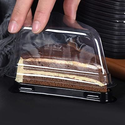 Pack Of 10 Plastic PET Mini Triangle Cake Container Clear Triangle ...