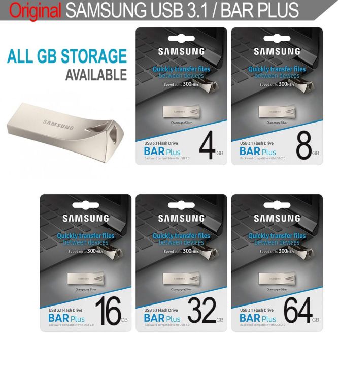 Samsung USB Flash Drive 64GB 32GB 16GB 8GB – Original High Speed 3.1 ...
