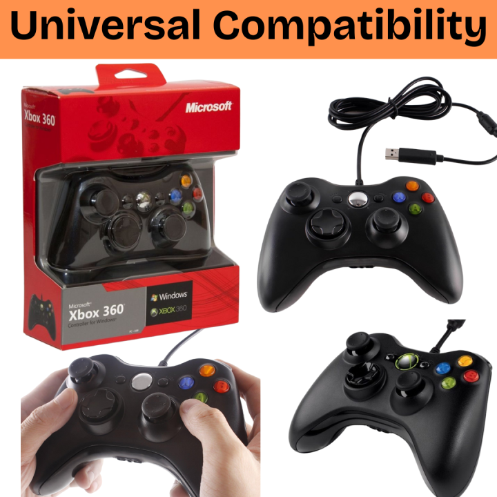 Xbox 360 Controller Wired USB Gamepad – Xbox 360 JoyStick Compatible with Windows PC, Laptop ...