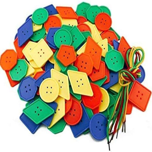 Geometrical Button Lacing Kit and Jumbo Lacing Shapes and Buttons for ...