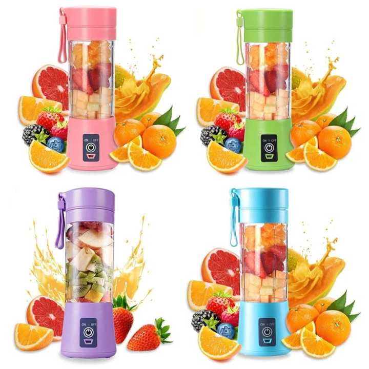 USB Chargeable Juicer Blender 6 Blades Portable Blender 6 Blade Juicer ...