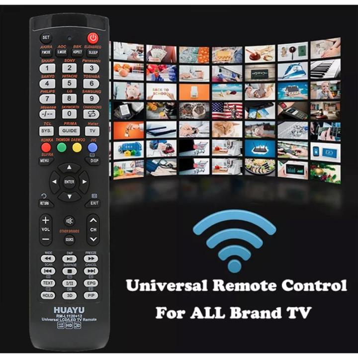 Universal Remote Control for All Brands LCD & LED Huayu RM-L1120+8 ...