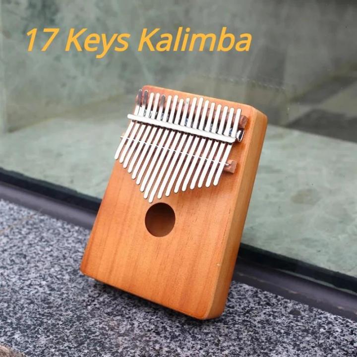 17 Keys Kalimba Thumb Piano High Quality Wood Mbira Body Musical Instruments With Learning Book ...