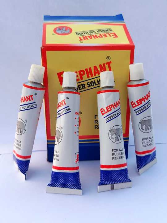 Rubber Glue 12 piece tube Solution Elephent For Tire Puncher and Many ...