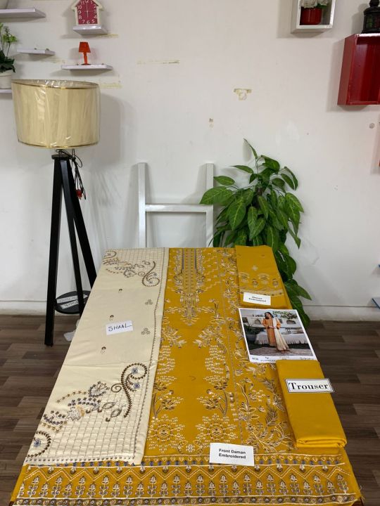 Winter Bareeze Embroidered 3-Piece Dhanak Suit – Women Dresses ...