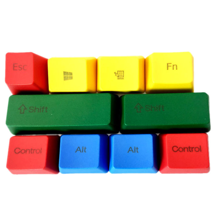for Win Mechanical Keyboard Keycaps Ribbon RGBY 10 Keys Color PBT ...