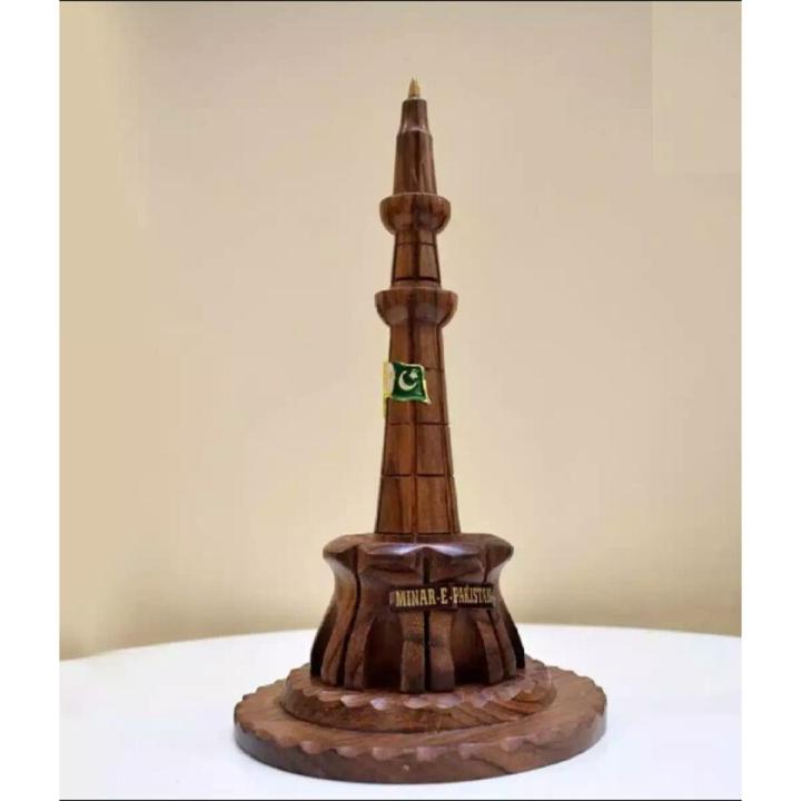 Wooden Minar E Pakistan Table Decoration Piece-5*9 Inches | Daraz.pk