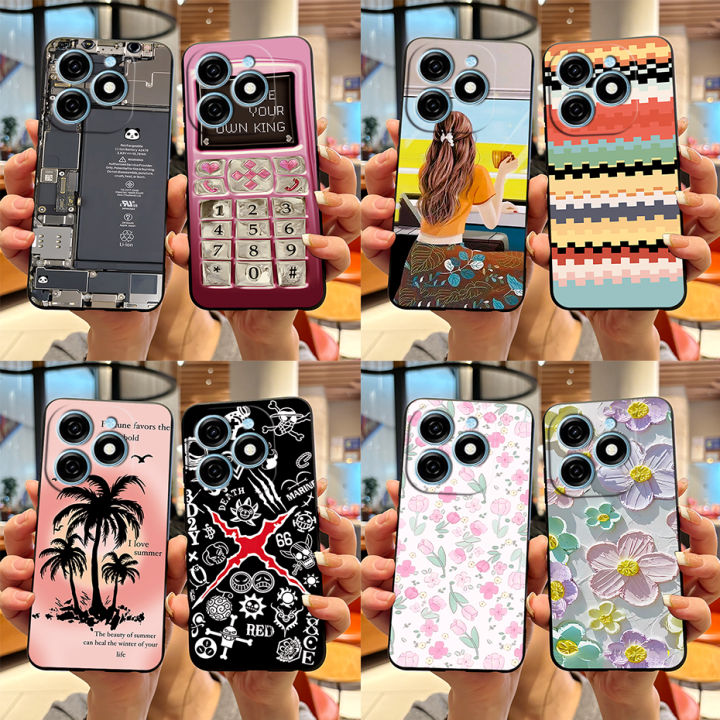 For Tecno Spark 20C Case BG7n Stylish Painted Cover Soft Silicone Phone ...