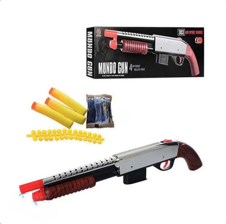3in1 ShotGun Toy For kids Includes Water absorbent Foam dart and Soft ...