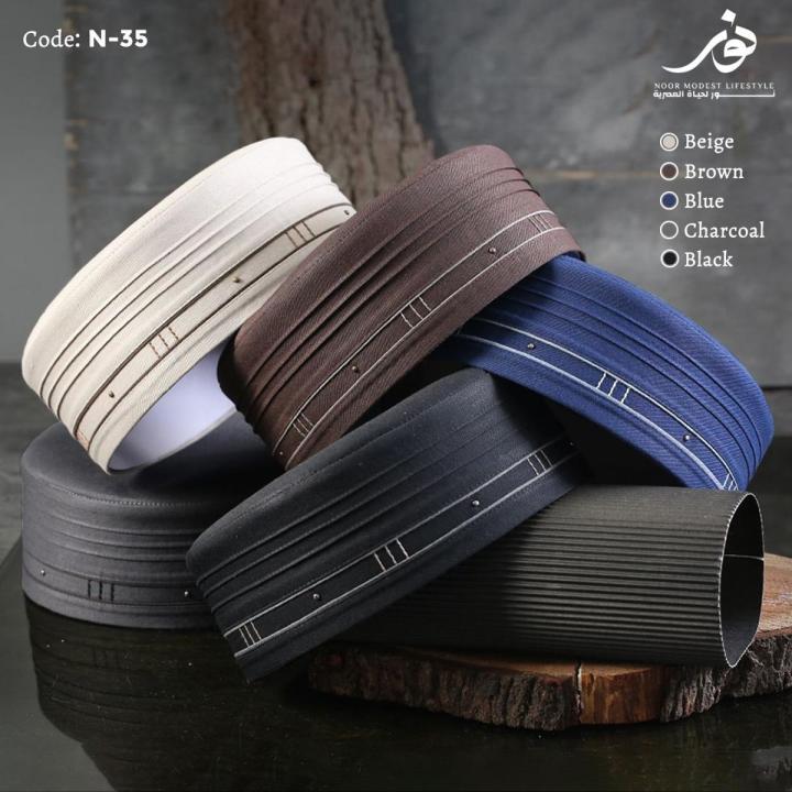 100% Premium Quality Mid Range N35 Prayer Cap Namaz Topi For Men | Daraz.pk