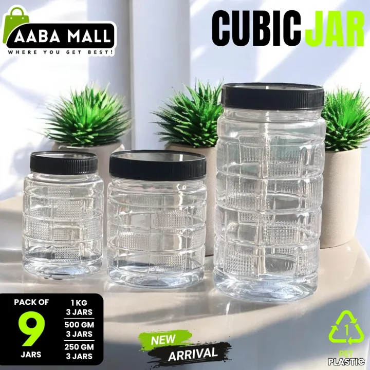 Cubic Design Snack Jar / Kitchen Organizer / Candy Jar/ Spice Jars ...