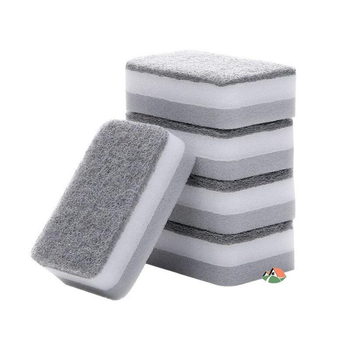5pcs Magic Household Cleaning Sponge,Three-Layer Sponge Scrubber | Daraz.pk