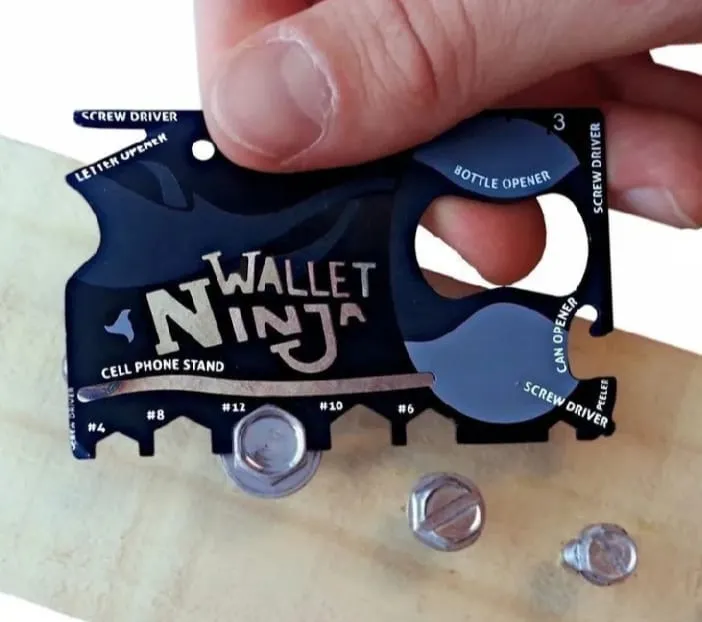 MTJ 18-in-1 Wallet Ninja Multi-Tool Card – Stainless Steel Pocket Tool ...