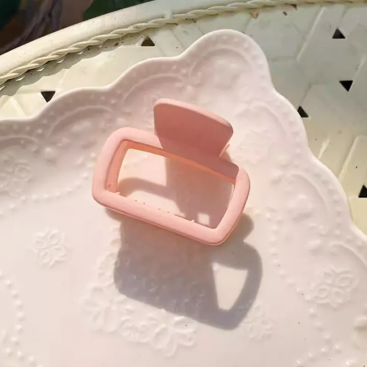 【SP】Square Small Hair Clip Women High-end Candy Colored Hair Claw Clip ...