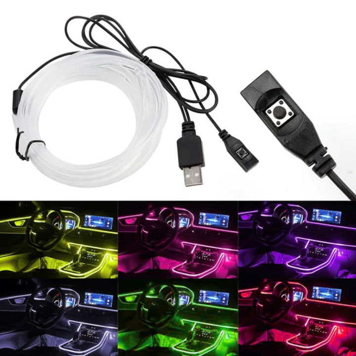 Universal USB RGB Neon Ambient Lights 2M (Upgraded version) | Daraz.pk
