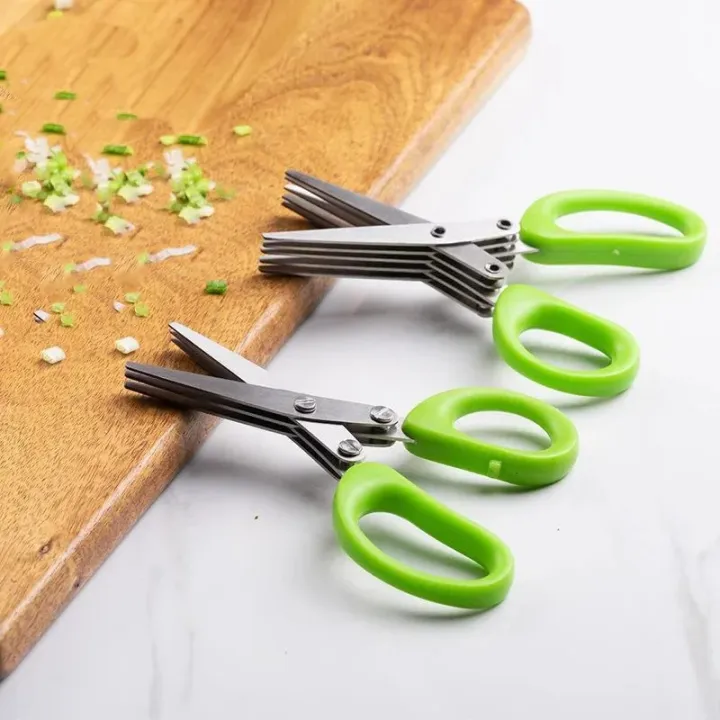 Multi-functional Stainless Steel 3/5 Layer Kitchen Scissors Pepper ...