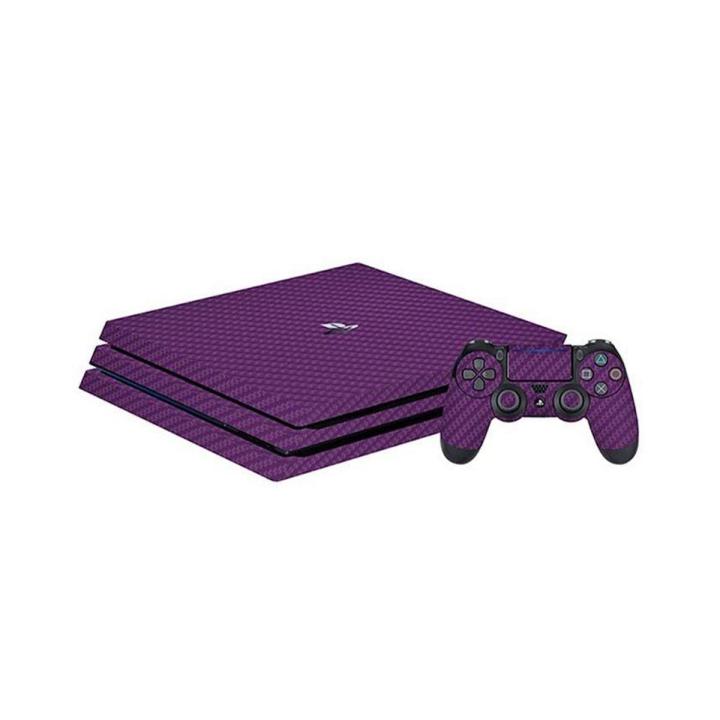 PS4 Carbon Fiber Texture Skin - Purple | Daraz.pk