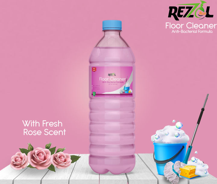 Rezol Multipurpose Floor Cleaner & Disinfectant (Rose Fragrance) 1.4L ...