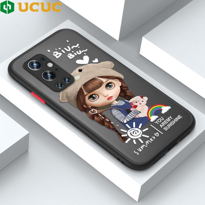 UCUC for OnePlus 9 Pro Back Cover Rainbow Lovely Girls Frosted ...